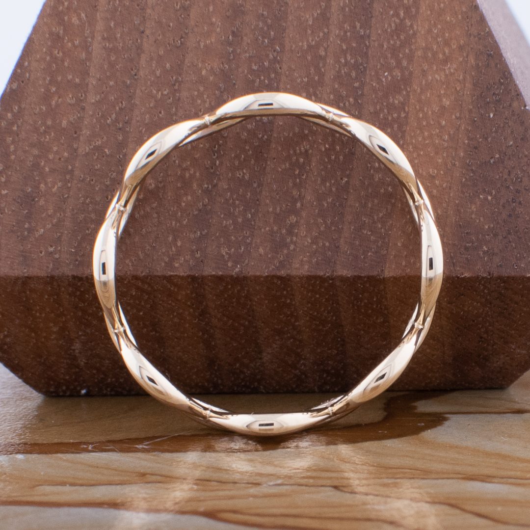 Stackable Ring Offset Crescent - Teneff Jewelry