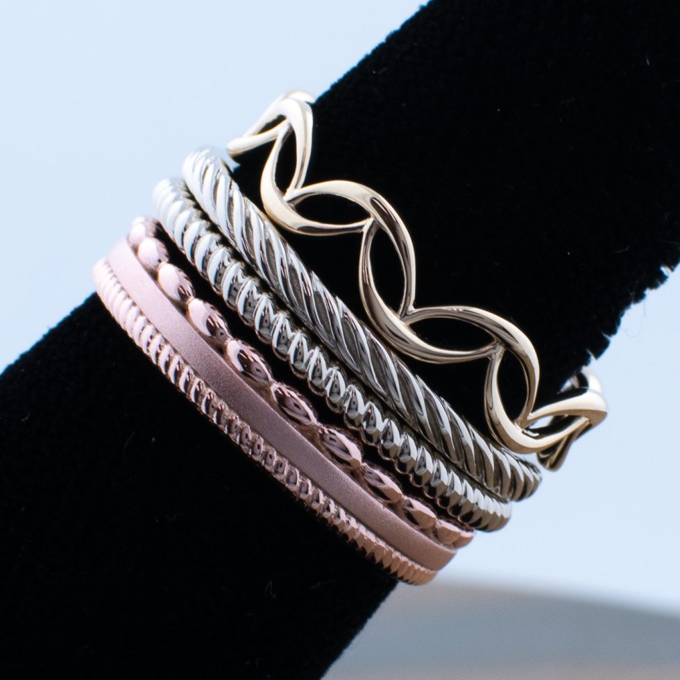 Stackable Ring Offset Crescent - Teneff Jewelry