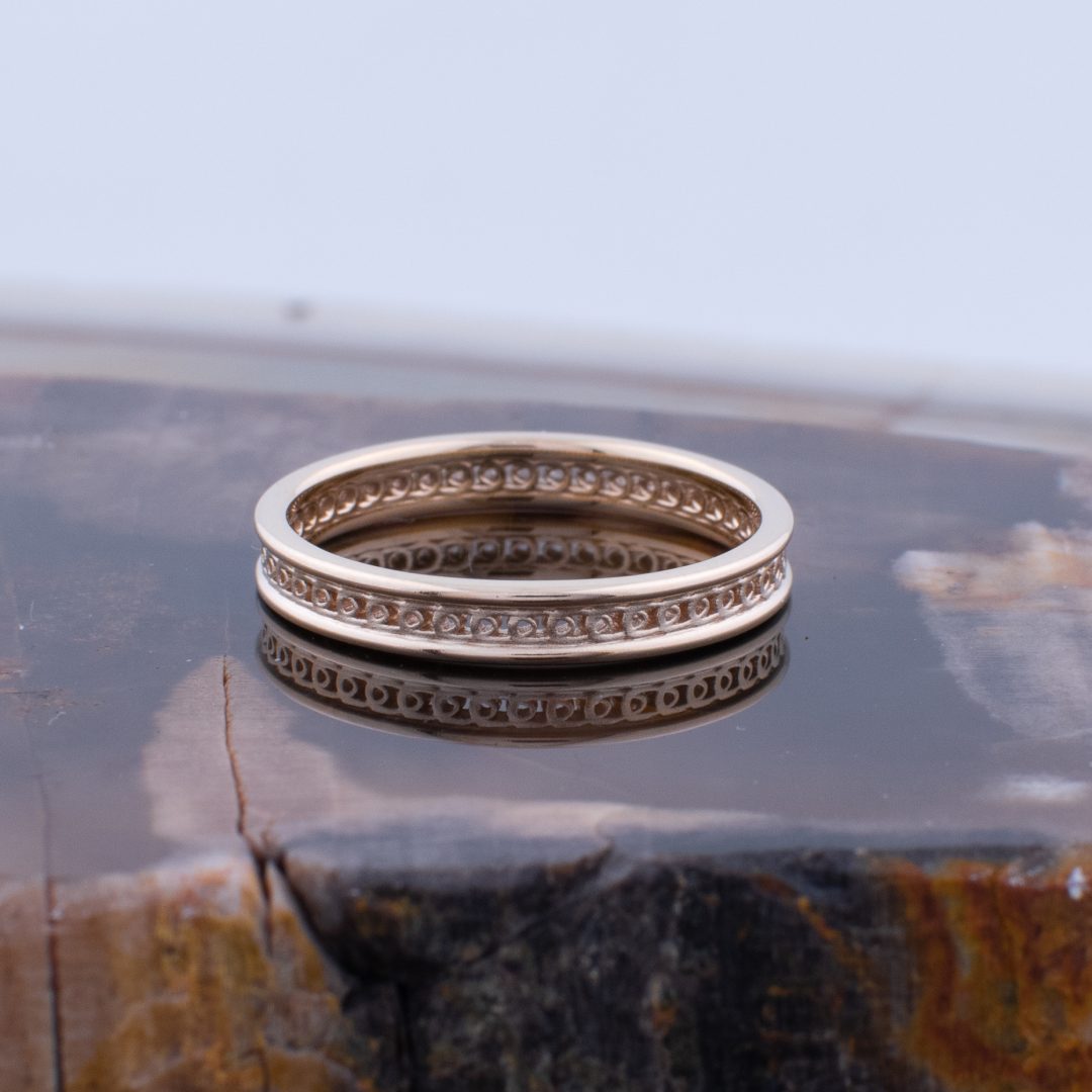Stackable Ring Intricate Scroll - Teneff Jewelry