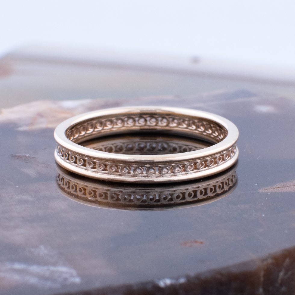 Stackable Ring Intricate Scroll - Teneff Jewelry