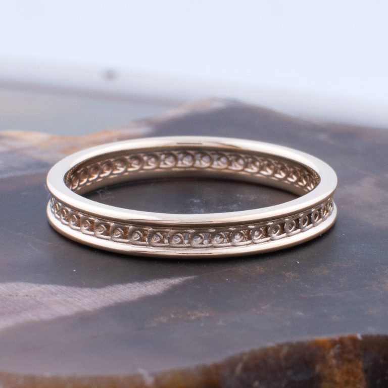 Stackable Ring Intricate Scroll - Teneff Jewelry
