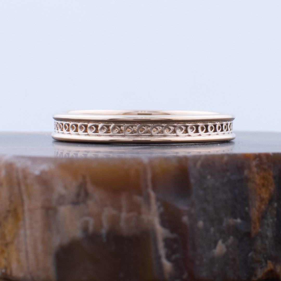 Stackable Ring Intricate Scroll - Teneff Jewelry