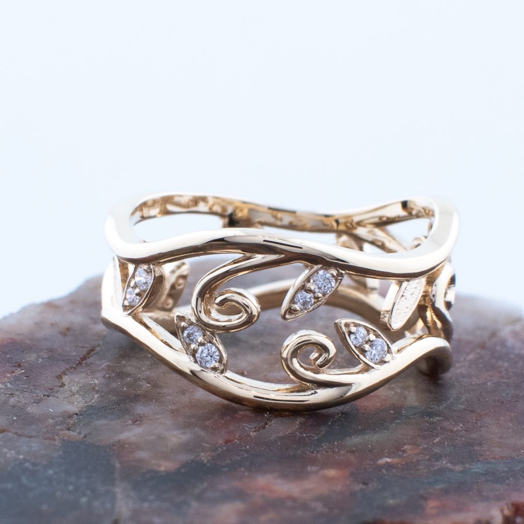 Leaves & Scrolls Ring - Teneff Jewelry