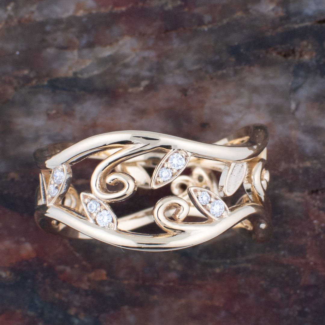 Leaves & Scrolls Ring - Teneff Jewelry