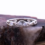 Open Weave and Scrolls Ring with Lab-Grown Diamonds - Teneff Jewelry